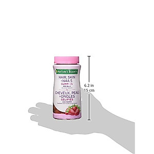 Nature's Bounty Hair, Skin, Nails Gummies with Biotin, 80 Gummies