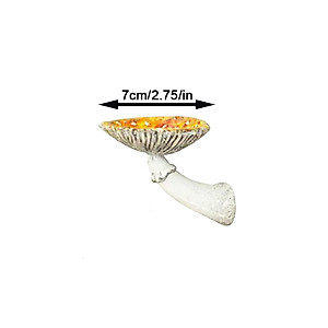 DNIEBW Floating Shelves Wall Mounted Creative Mushroom Hanging Shelf Solid Resin Mushroom Wall Decoration Floating Shelves for Bedroom Living Room Bathroom Kitchen (Small 2.7)