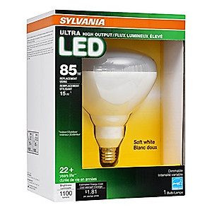 LEDVANCE 79176 Sylvania Dimmable Led Bulb, 15 W, 120 V, Br40, Medium, 25000 Hr, Warm White