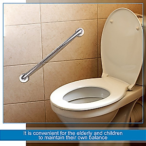 Blulu 2 Set Shower Grab Bar Stainless Steel Bathroom Grab Bar Handle Anti Slip Heavy Duty Bathtub Handle Support Balance Hand Rails for Bathroom Elderly Handicap Senior Pregnant (9 Inch)