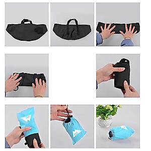 MasterTool - 12L Collapsible Bucket Camping Water Storage Container Portable Folding Foot Bath Tub Wash Basin for Traveling Hiking Fishing Boating Gardening, Light Blue