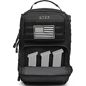 ATBP Tactical Sling Backpack With Holster Military Crossbody Bag for Men Single Shoulder Back Pack 10L