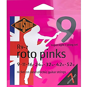Rotosound R9-7 Nickel Super Light 7 String Electric Guitar Strings (9 11 16 24 32 42 52)