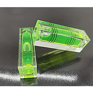 High Precision Bubble Spirit Levels Small Bullseye Level Long Square Mini Level for Wall Frames Hanging RV Tripod etc Measurement Leveling Tool 2 pcs(non-magnetic)