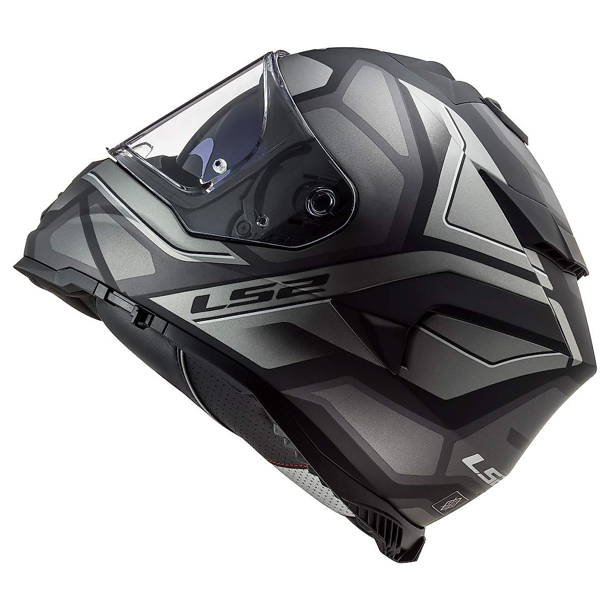 LS2 Helmets Assault Full Face Motorcycle Helmet W/SunShield (Petra Matte Black/Graphite/Gray - 2X-Large)