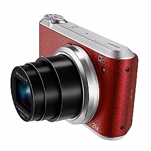 Samsung WB350F 16.2MP CMOS Smart WiFi & NFC Digital Camera with 21x Optical Zoom, 3.0" Touch Screen LCD and 1080p HD Video (Red)