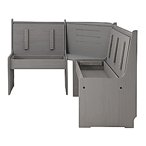 Linon Home Decor Products Grey Corner Dining Set by Linon Leyton Nook