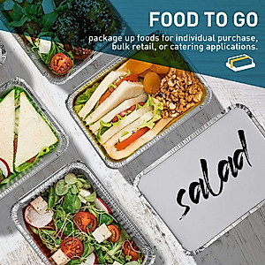 XIAFEI 2LB Takeout Foil Pans with Lids(50 Pack), Recyclable Food Storage,Disposable Aluminum Foil for Catering Party Meal Prep Freezer Drip Pans BBQ Potluck Holidays- 8.26" x 5.7" x 1.77"