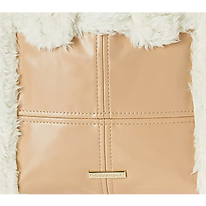 Madden Girl Faux Fur Tote-Tan & White, Tan