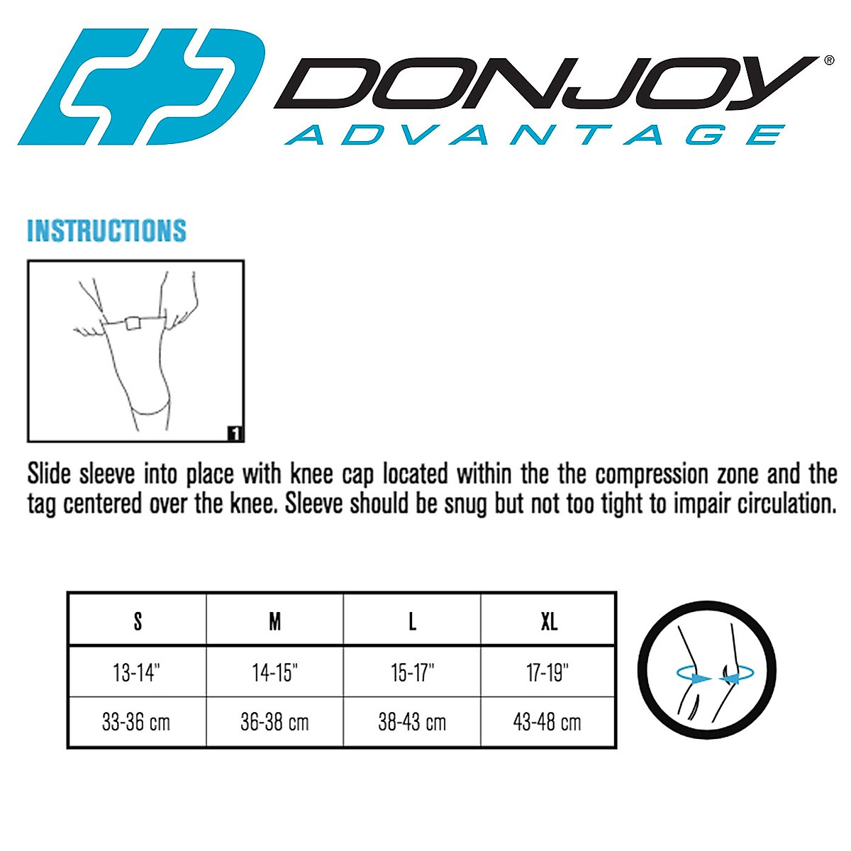 DonJoy DA161KS01-PNK-S Slip-on Elastic Knee Sleeve for Sprain, Strain, Swelling, Soreness, Arthritis, Pink, Small fits 13" to 14"