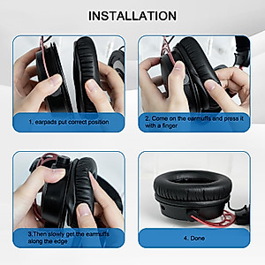 GVOEARS Replacement Ear Pads Cushions for HyperX Cloud 1/I/2/II/3/III/Pro/Core/Alpha/Alpha S/Flight/Stinger/Mix/CloudX/CloudX Chat Headphones, Earpads with Premium Leather and Softer Memory Foam