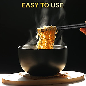 10 Pairs Reusable Chopsticks Dishwasher Safe,9.5 Inch Fiberglass Chopsticks Set, Japanese Chinese Korean Chopsticks for Food, Non-Slip, Easy to Use (Black Chopsticks)