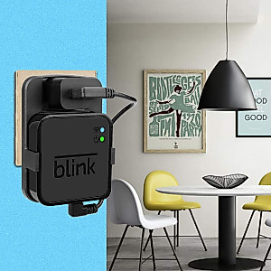 Outlet Wall Mount for Blink Sync Module 2, Mount Bracket Holder for Bink Ourdoor Indoor Camera Security with No Messy Easy to Move (Black)