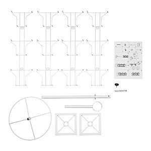 Rotating Greeting Card Rack, 3 Tier Greeting Card Display Stand, Card Display Stand, Card Holder Stand, Greeting Card Rack Holder Display, Card Display Rack, Card Rack Display Stand (12 pockets-White)