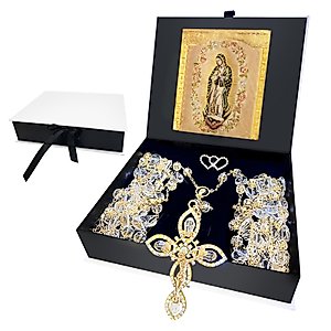 Lazo Para Boda,Wedding Lasso for Ceremony Gift,Rosario Lazos Para Boda Catolica,Lazos Para Bodas De Iglesia Para Novios,Lasso for Wedding Ceremony,Wedding Crystal Rosary,Lazo De Bodas Para Los Novios