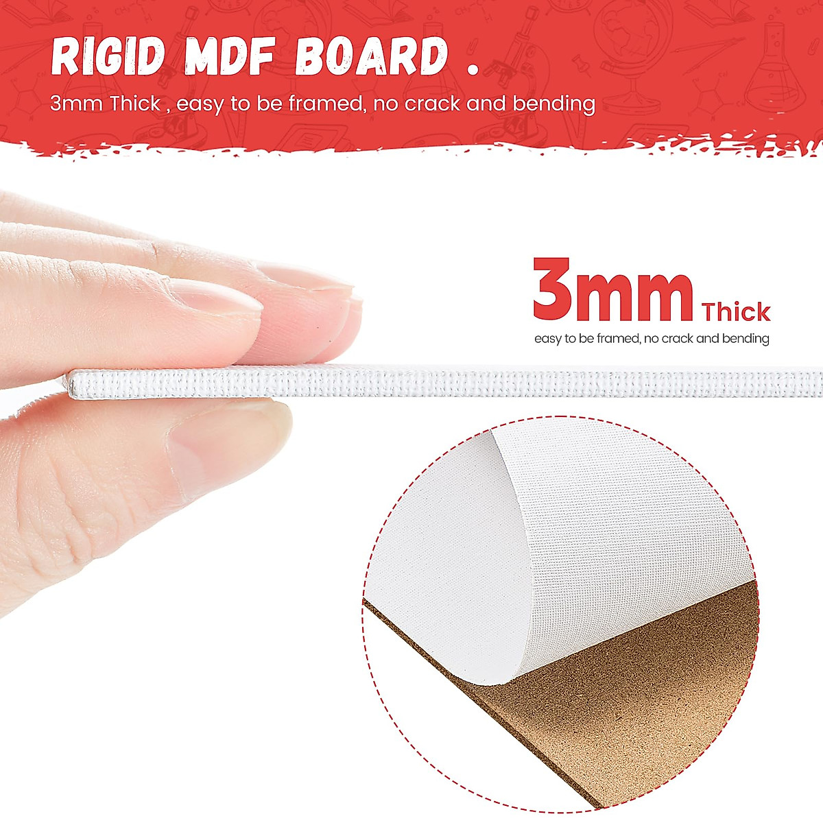 Simetufy 24 Pack 9 x 12 inch Canvas Boards for Painting- 8oz Gesso Primed Acid-Free 100% Cotton Canvas Panels for Acrylics Oil Watercolor Tempera Paints