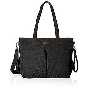 Vera Bradley Women's Microfiber Ultimate Baby Diaper Bag, Classic Black, One Size