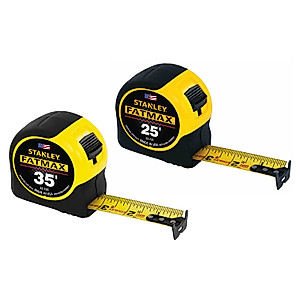 Stanley 33-735-25 35ft. and 25ft. Fatmax Tape Measure Combo Pack, Yellow