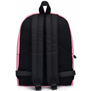 XIXISA 16" Backpack Anime Daypack Laptop Backpacks (Pink)