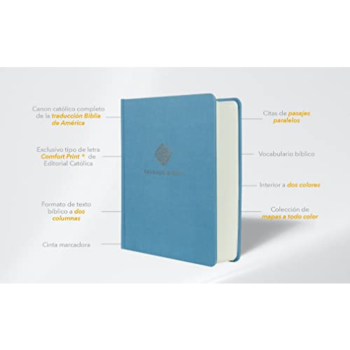 Biblia Católica, Edición para Notas, Tapa dura/tela, Azul, Comfort Print (Spanish Edition)