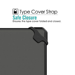 MoKo Case Fit Microsoft Surface Pro 7 / Pro 6 / Pro 5 / Pro 2017 / Pro 4 / Pro LTE, All-in-One Protective Rugged Cover Case with Pen Holder, Hand Strap, Compatible with Type Cover Keyboard, Black