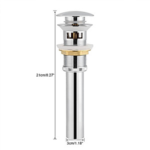 Bathroom Sink Drain Vessel Up Sink Drain Brushed with Overflow for Kitchen Bathroom