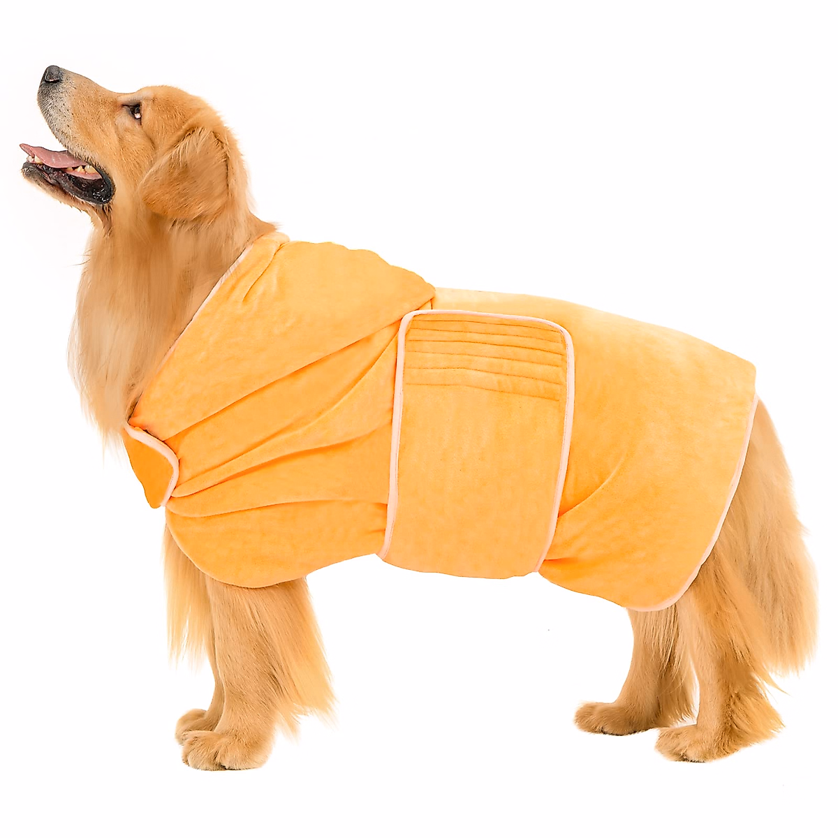 Avont Dog Bathrobe - Super Absorbent Pet Drying Towel Bath Robes After Bath Shower Swim Wet Walk for Puppies -Yellow(S)