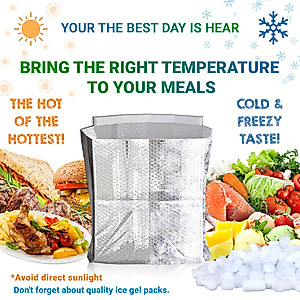 Amiff Foil Insulated Box Liners, 6 x 6 x 6 Inches. 10 Pack Insulated Shipping Boxes for Frozen Food. Self-Seal Insulated Boxes for Shipping Food. Leakproof Insulated Shipping Containers