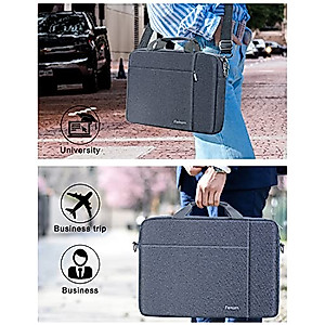 Ferkurn 17 17.3 Inch Laptop Bag Women Men Computer Bag for HP Envy Pavilion Omen/LG Gram/MSI/Dell Inspiron XPS/Lenovo Thinkpad/ASUS/Acer, Shoulder Strap Carrying Briefcase Messenger Bag Large Case