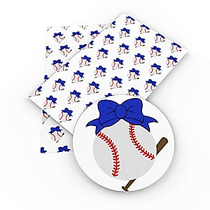 12x55 Inch Sports Printed Leather Sheets- Synthetic Leather Fabric for Wallpaper Coverings- Synthetic Leather Fabric for Bows DIY- Leatherette Fabric Sheets- Colorful Faux Leather Fabric (Style 9)