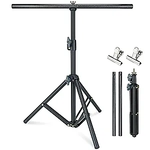 LINCO Lincostore Photography PVC Backdrop Background Small Support Stand System Metal 2.2ft Wide 2.6ft High