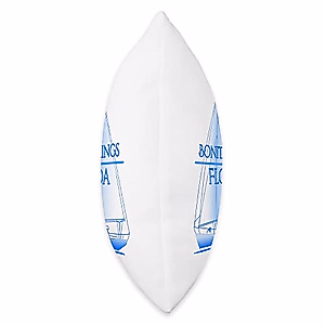 Bonita Springs Florida Sailing Nautical Designs Bonita Springs Florida Coastal Nautical Sailing Sailor Throw Pillow, 16x16, Multicolor