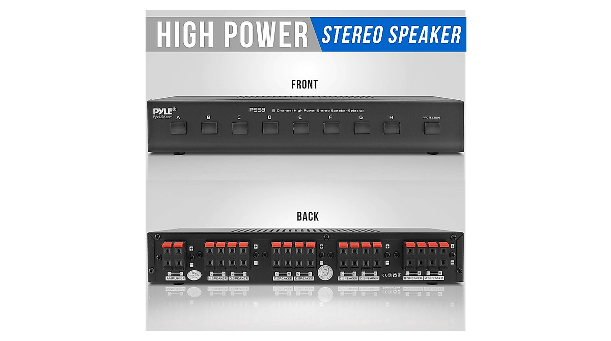 Pyle PSS8 Speaker Selector Hub for 8 Zones of Sound