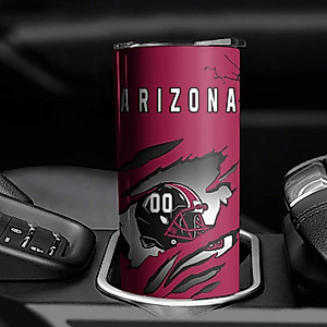 20oz Customs Football City Tumbler with Lid and Straws, Personalized Football GIfts for Fans, Travel Cup Adds Your Name and Number