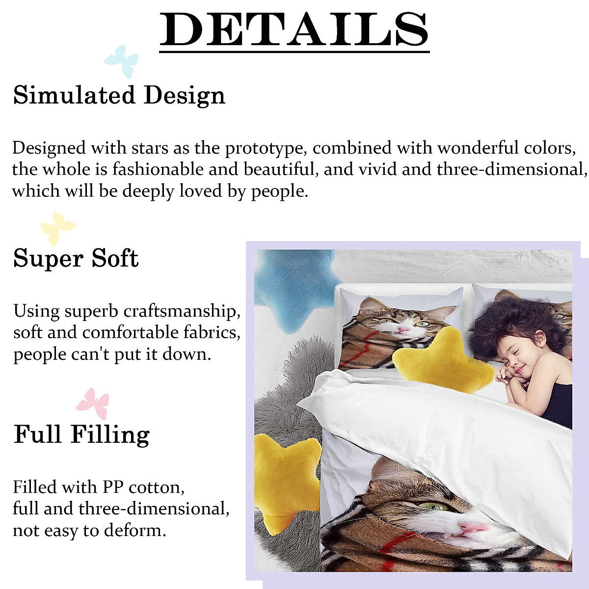 zhidiloveyou Star Pillow Plush Blue, Stuffed Star Shaped Pillow Cute Toy for Kids, 15.7 inch