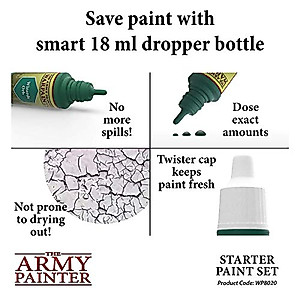 The Army Painter Miniatures Paint Set, 10 Model Paints with FREE Highlighting Brush, 18ml/Bottle, Miniature Painting Kit, Non Toxic Acrylic Paint Set, Wargames Hobby Starter Paint Set (New Version)