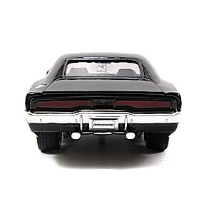Jada Toys Fast & Furious Dom & Dodge Charger R/T, 1:24 Scale Build n' Collect Die-Cast Model Kit with 2.75" Die-Cast Figure, Black