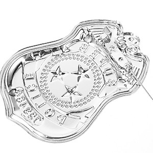 Yardwe 2Pcs Police Badge Halloween Cop Cosplay Costume Accessory Role Play Dress Up Prop for Birthday Party Favors Gifts