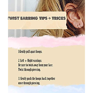 Double Hoop Twist Earrings - Single earring or a Pair of earrings • 8 mm Two Piercing Earring • Tiny Huggie Hoops • Minimal Spiral Earring • Double Cartilage or Helix Piercing