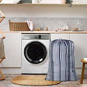 MAIBGALH Laundry Bag with Handles and Drawstring Closure, Laundry Bags Extra Large Heavy Duty, Laundry Room and Dorm Room Essentials, Suitable for Travel and Outdoors, Grey and Blue 2 Pack.