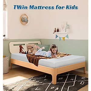 Dkeli Twin Mattress, 8 Inch Gel Memory Foam Mattress for Cool Sleep & Pressure Relief, Medium Firm Single Twin Mattress for Kids, Bed-in-a-Box, CertiPUR-US Certified
