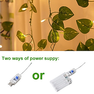 Opvande Lightd 12 Pcs Fake Ivy Vines Curtain String Light 240 LED, 8 Mode & Timer Green Hanging Fake Plant for Bedroom Wall Hanging Garden Home Room Jungle Party Indoor Outdoor
