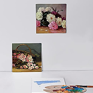 Amazon Basics Painting Canvas Panels, 12 Pack, 6"X6"