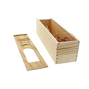 CHEFTOR Handmade Artisan Vineyard Design Natural Pine Wood Crate Wine Bottle Travel Storage Gift Box Carrying Display Case