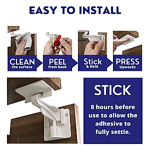 Invisible Baby Proofing Cabinet Locks - Upgraded Version with Strong Adhesive 10x Child Safety Proof Spring Locks for Cabinet & Drawer Toddler and Child Proofing Safety Latch Lock Solution by G2eComme