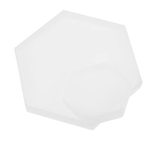 SEWACC 4 Pcs Hexagonal Silicone Mold Tray Resin Mold Tray Mold Resin Tray Mold Epoxy Resin Hexagon Silicone Molds for Resin Hexagon Resin Coaster Molds Silica Gel White Cup Pad Mold Agate