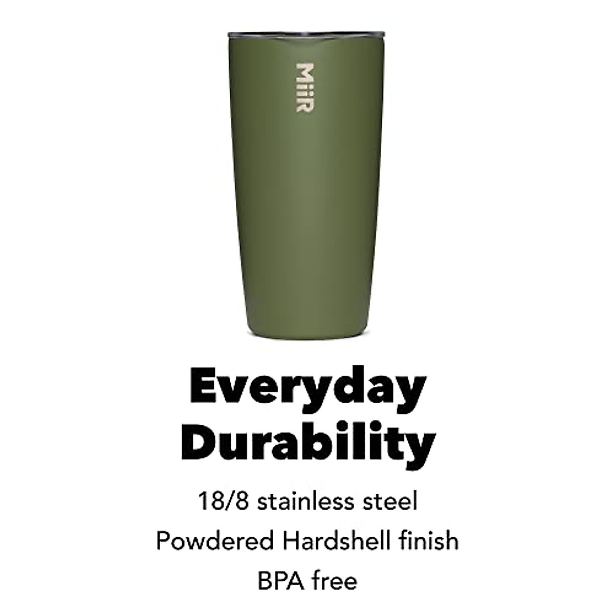 MiiR Tumbler, 16oz Insulated Stainless Steel with Press Fit Slide Lid – Splash Proof Design, Holds Hot & Cold Beverages, Stylish & Functional Cup Holder Compatible