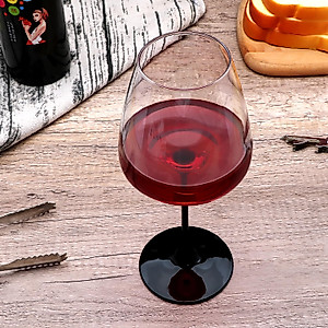 Wine Glasses 20oz,Black Stem Red Wine Glasses Set of 6,Clear Wide Bowl Burgundy Stemware for Home Bar,Anniversary,Wedding,Event