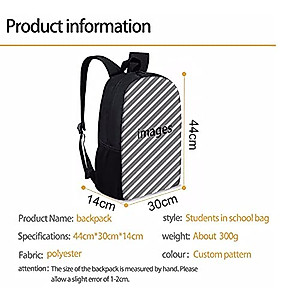 Ponxn DJ Music Backpack School Student Books Bag Laptop Notebook PC Shoulder Bag, mb
