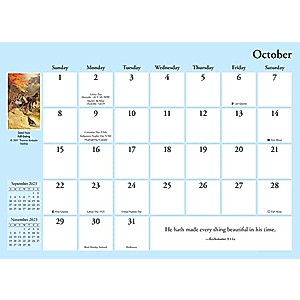 Thomas Kinkade Studios 12-Month 2023 Monthly Pocket Planner Calendar with Script